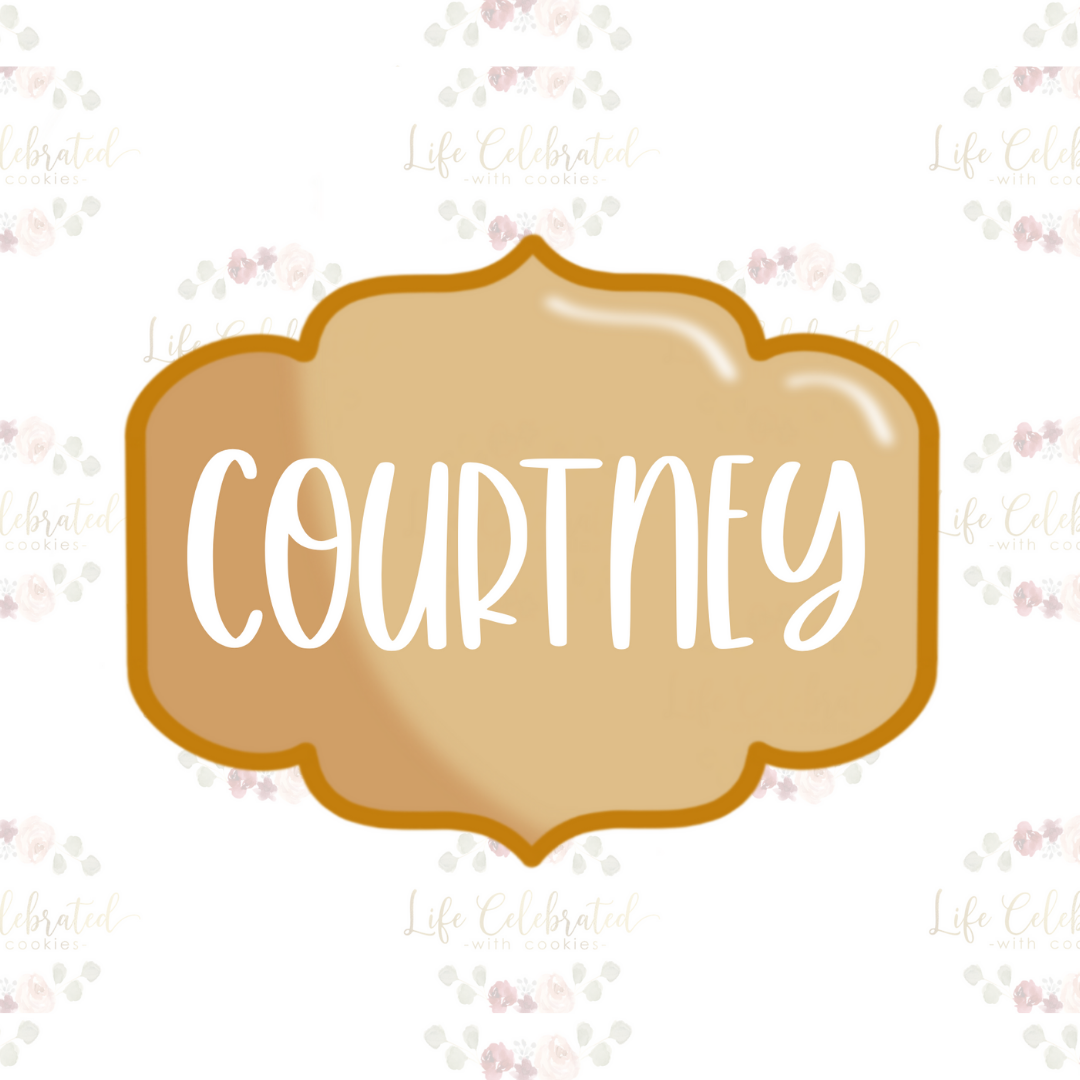 Courtney Plaque Cookie Cutter – LCWCookieCutters