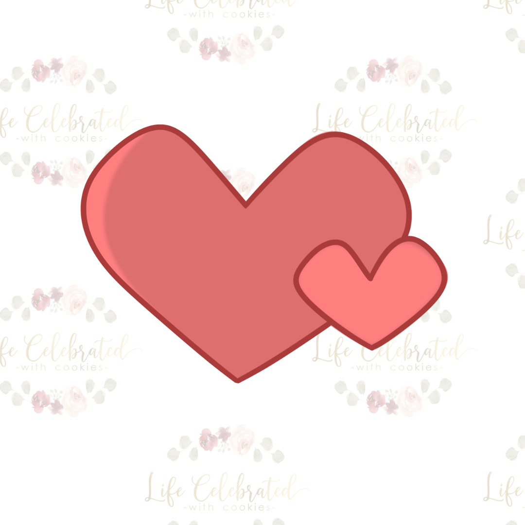 Heart Duo Plaque Cookie Cutter – LCWCookieCutters