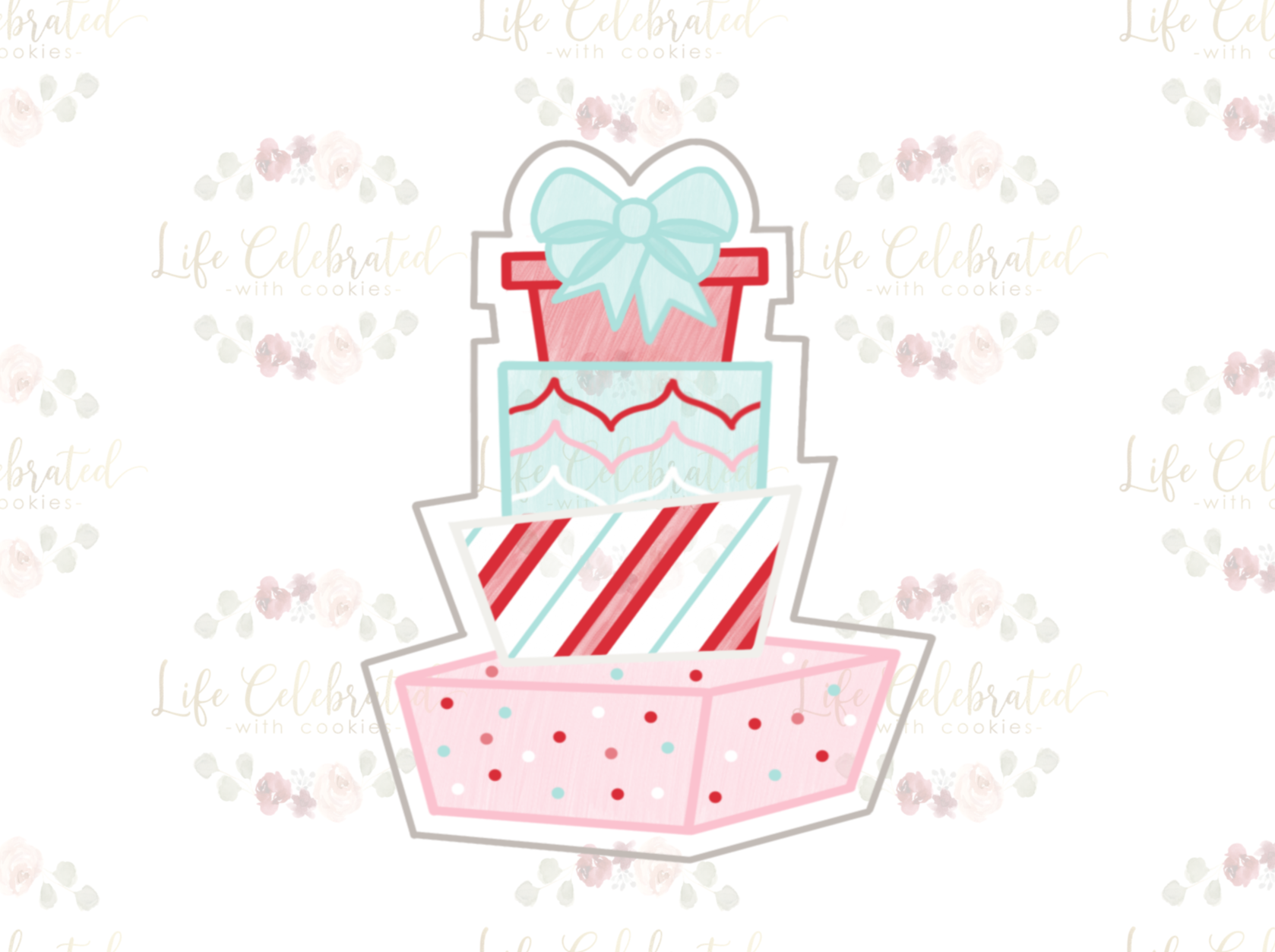 Stack of Presents Cookie Cutter – LCWCookieCutters